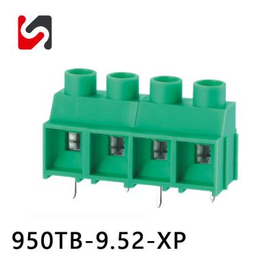 China 9.52mm Pitch 300V 30A Two Row Pinheader PCB Pluggable Terminal Block Connector for sale