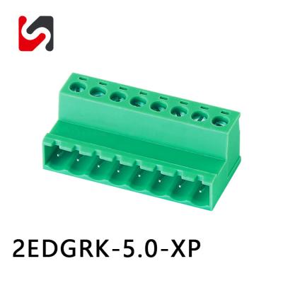 China SHANYE 2EDGRK-5.0 5.0mm Pitch Pluggable PCB Connector Male Female 300V 10A for sale