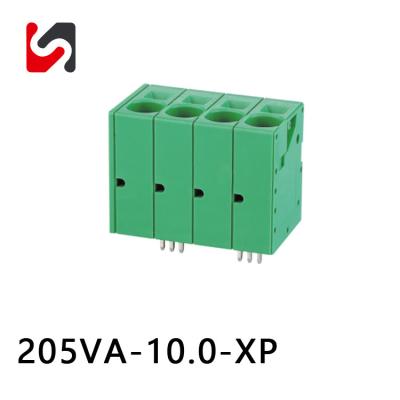 China 10.0mm Pitch Phoenix Spring Loaded Terminal Strip PCB Connector Block 300V 10A for sale