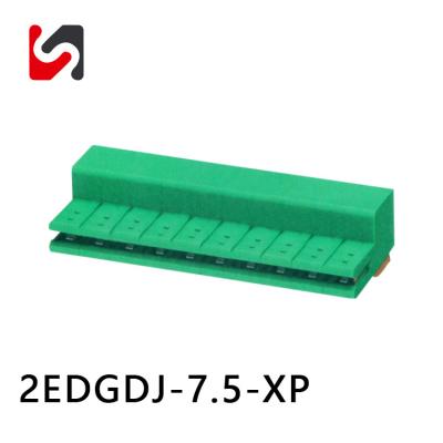 China 2EDGDJ-7.5 300V pcb mount screw terminal pluggable type for sale