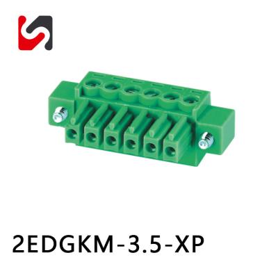 China SHANYE 2EDGKM-3.5 300V 8A Pluggable Terminal Block Connector 2-24 Poles for sale