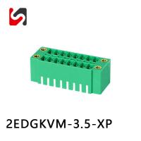 China SHANYE 2EDGKVM-3.5 300V 8A PCB Screw Terminal Block Male Female Dual Row 2-24P for sale