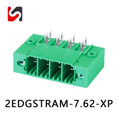 China SHANYE 2EDGSTRAM-7.62 300V 10A Pluggable Terminal Block 7.62mm Pitch 2-24P with Flange UL for sale