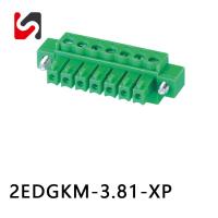 China SHANYE 2EDGKM-3.81 Pluggable Terminal Block 300V 8A 3.81mm Pitch 2-24 Poles for sale