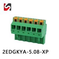 China Pluggable Terminal Block Connector 5.08mm Pitch 300V 8A 2P to 24P Screw Type for sale