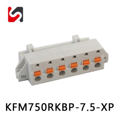 China SHANYE KFM750RKBP-7.5 300V 10A Pluggable Terminal Block 7.5mm Pitch 2-24 Poles for sale