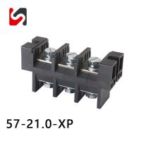 China 21.0mm Pitch 600V 115A Dual Row Barrier Strip Terminal Block 2-24 Poles for sale