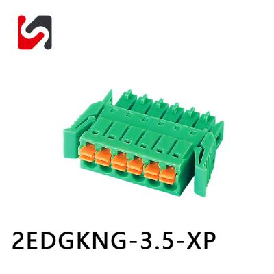 China SHANYE 2EDGKNG-3.5 Pluggable Terminal Block 300V 8A 3.5mm Pitch 2-24 Poles for sale