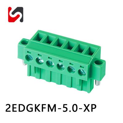 China KF 2EDGKFM-5.0 300V 8A Pluggable Terminal Block Female Replacement for Phoenix for sale