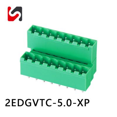 China 2EDGVTC-5.0 300V 5.0mm Pitch Pluggable Terminal Block Connector 2-24 Poles for sale