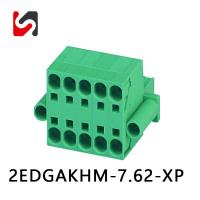 China Shanye 2EDGAKHM-7.62 300V 10A Pluggable Terminal Block 2-24 Poles Replace Phoenix for sale