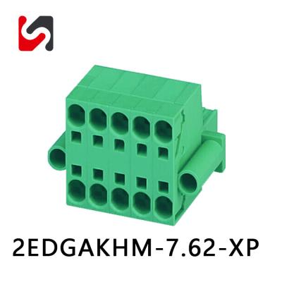 China Shanye 2EDGAKHM-7.62 300V 10A Pluggable Terminal Block 2-24 Poles Replace Phoenix for sale