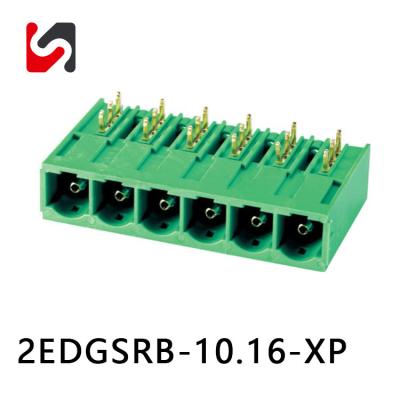 China SHANYE 2EDGSRB-10.16 Pluggable Terminal Block 600V 65A 10.16mm Pitch Male Connector for sale