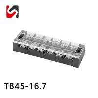 China SHANYE TB45-16.7 45A 600V 16.7mm Pitch Dual Row Terminal Block 2P-24P Poles for sale