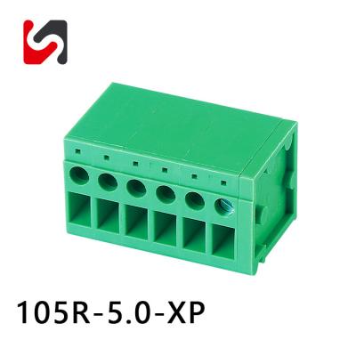 China 5.0mm Pitch 300V 10A Phoenix Surface Mount Screw Terminal Block 2-24 Poles for sale