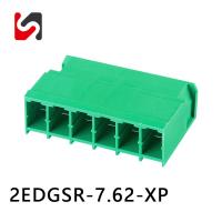 China 7.62mm 300V 30A 2P-24P Phoenix Pluggable Terminal Block Male Female for sale