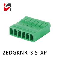 China Copper Alloy UL94V-0 PA66 Plastic 300V 8A 3.5mm Pitch Pluggable Terminal Block for sale