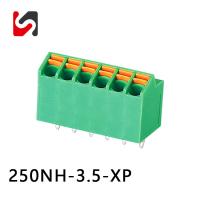 China Pluggable 3.5mm Pitch Spring Lever Terminal Block 2-24 Poles 300V 10A for PCB Board for sale