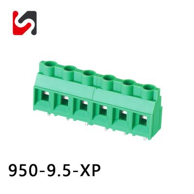 China 30A 300V 9.5mm Pitch European PCB Terminal Block Connector 2-24 Poles for sale