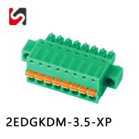 China 8A 300V Terminal Block Connector 2P-24P Poles 3.5mm Pitch Pluggable Screw Type for sale