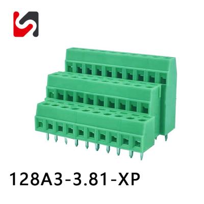 China 300V 10A European Terminal Blocks 3.81mm Pitch Phoenix Compatible 2-24 Poles for sale
