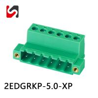 China 5.0mm Pitch Pluggable Terminal Blocks Male Female 2-24 Poles 300V 30A Wire to Wire for sale