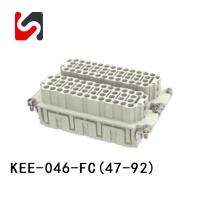 China Panel Mount Dual Row Heavy Duty Connector 46+PE 16A 500V for Industrial Machinery for sale