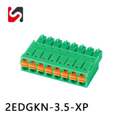 China Pluggable Terminal Blocks 12A 300V 3.5mm Pitch Cage Clamp 2-24 Poles for sale