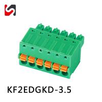 China Polyamide PA 12A Pluggable Terminal Block 24-10 AWG Cage Clamp 300V for sale
