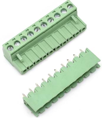 China Shanye KF2EDGRKP 2-24 Pole Screw Cage Clamp Terminal Block 600V 30A for sale