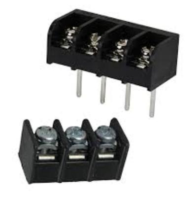 China 10A 300V Barrier Terminal Block PCB Connector Tin Plated Brass Pin Header DIN Rail for sale