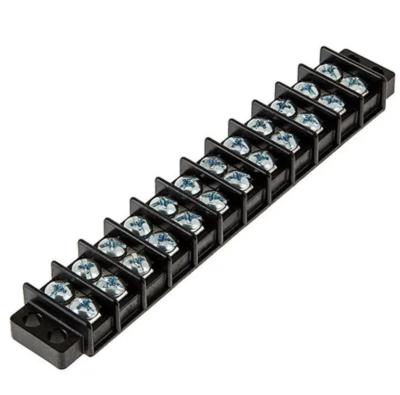 China Barrier Terminal Blocks 13mm-27mm 10A 300V DIN Rail PCB Connector Brass Tin Plated for sale