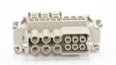 China Shanye Han Series Heavy Duty Connector 1000V 10g IP65 Screw Lock Bayonet Lock for sale