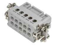 China Black Screw Lock Heavy Duty Connector 1000V ≤3mΩ Contact Resistance Han Series for sale