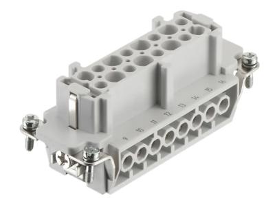 China Heavy Duty Rectangular Connector IP65 1000V Han Series Screw Crimp Spring for sale