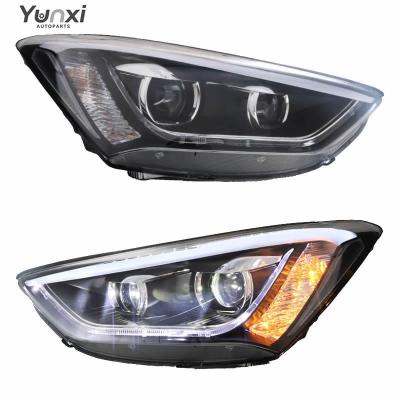 China Hyundai IX45 SantaFe Grand Santa Fe 2013 2016 Accessories LED Head Light Headlights Upgrade LED Demon Eyes Headlamp for sale