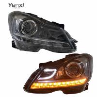 China LED Headlamp Assembly for Mercedes Benz W204 2011-2014 Plug-and-Play Auto DRL Upgrade 6000k New for C180 C200 Models for sale