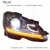China LED Headlamp Assembly for Mercedes Benz W204 2011-2014 Plug-and-Play Auto DRL Upgrade 6000k New for C180 C200 Models for sale