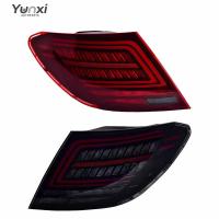 China For Mercedes Benz C-Class W204 Tail Light 2007 2014 C63 C200 Taillight Upgrade LED Turn Signal Car Accessories Rearlamp for sale