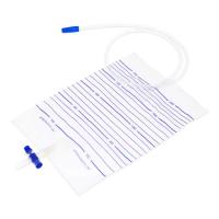 China Disposable Medical Surgical 2000ml Urine Drainage Bag With Push / Pull Valve for sale
