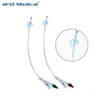 China Disposable Sterile 100% Silicone Coated Foley Catheter 2 Way Standard Type Foley Silicone Catheter for sale