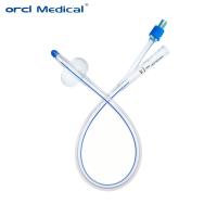 China Disposable Sterile 100% Silicone Coated Foley Catheter 2 Way Standard Type Foley Silicone Catheter for sale