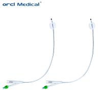 China Disposable Sterile 100% Silicone Coated Foley Catheter 2 Way Standard Type Foley Silicone Catheter for sale