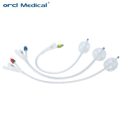 China Wholesale Prices Medical Consumables Disposable 100% Silicone 3 Way Sterile Foley Catheter Supplier for sale