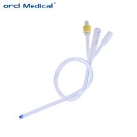 China Mdr Silicone Foley Catheter Three Way Coude Tip Tiemann Normal Balloon China Manufacturer for sale