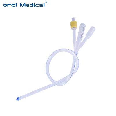 China Mdr Silicone Foley Catheter Three Way Coude Tip Tiemann Normal Balloon China Manufacturer for sale