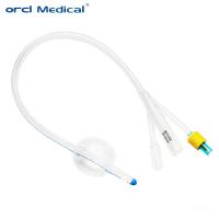 China Mdr Silicone Foley Catheter Three Way Coude Tip Tiemann Normal Balloon China Manufacturer for sale