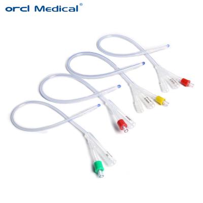 China Disposable Urinary Catheter 2-way/3-way Silicone Coated Catheter Medical Latex Foley Catheter for sale