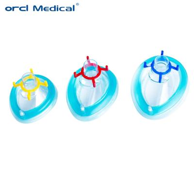 China Disposable International Standard Size Air Cushion Mask Adult Pediatric Rotational Anaesthetic Face Mask Anesthesia Mask for sale