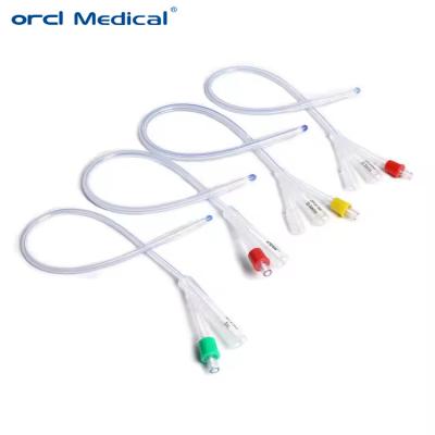 China Hot Style Urine Catheter Disposable Sterile 100% Silicone 3 Way Standard Type Foley Silicone Catheter for sale
